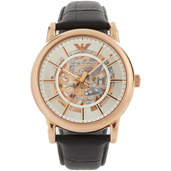 EMPORIO ARMANI 亞曼尼 AR60007 英倫鏤空造型時尚機械腕錶 / 金 43mm｜樂天全館特惠中★指定刷卡回饋10% | 大 ...