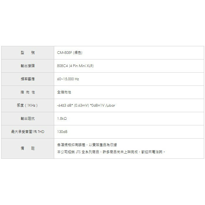 CM-801F JTS 單耳掛麥克風 全指向/黑色膚色/2種接頭選擇/台灣製造 | 悅適影音教學導覽用品 | 樂天市場Rakuten