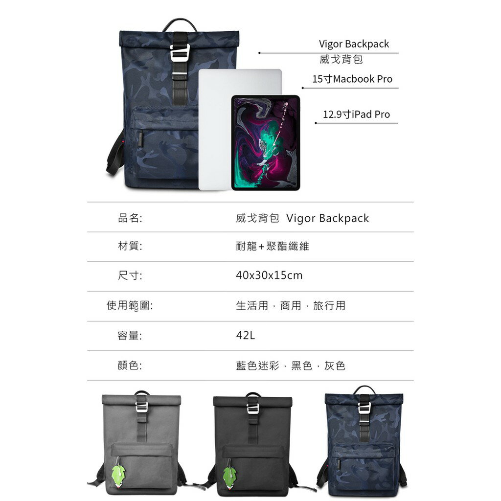 WiWU Vigor Backpack威戈筆電雙肩包 軍用休閒商務 背包 | NOAHSHOP | 樂天市場Rakuten