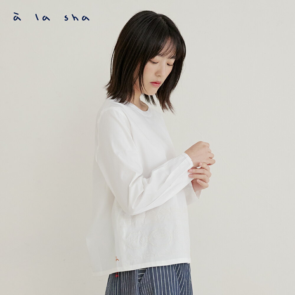 a la sha 貓咪方程式造型袖上衣 | a la sha直營店 | 樂天市場Rakuten