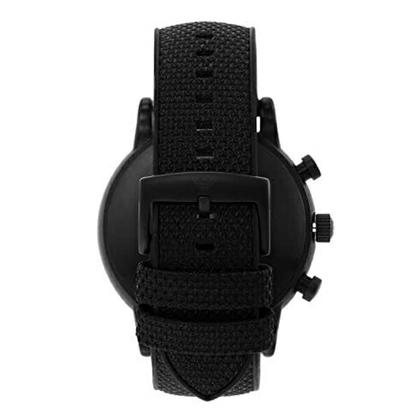 EMPORIO ARMANI亞曼尼 Luigi 都會菁英三眼時尚手錶 黑色矽膠錶帶 46mm AR11450｜樂天全館特惠中★指定刷卡回饋10 ...