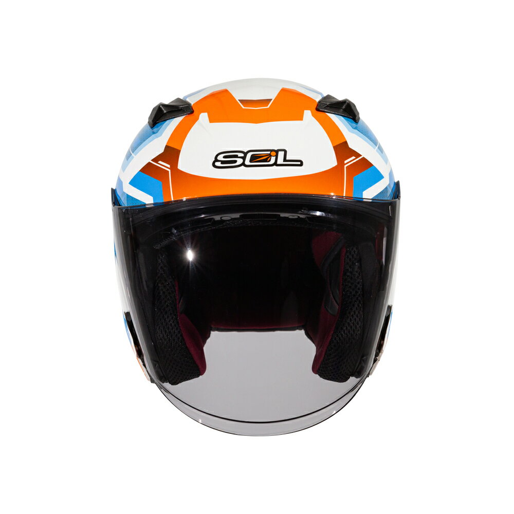 【SOL Helmets】SO-7E開放式安全帽 (星幕_白/藍橘) ｜ SOL安全帽官方商城 | SOL Helmets | 樂天市場Rakuten