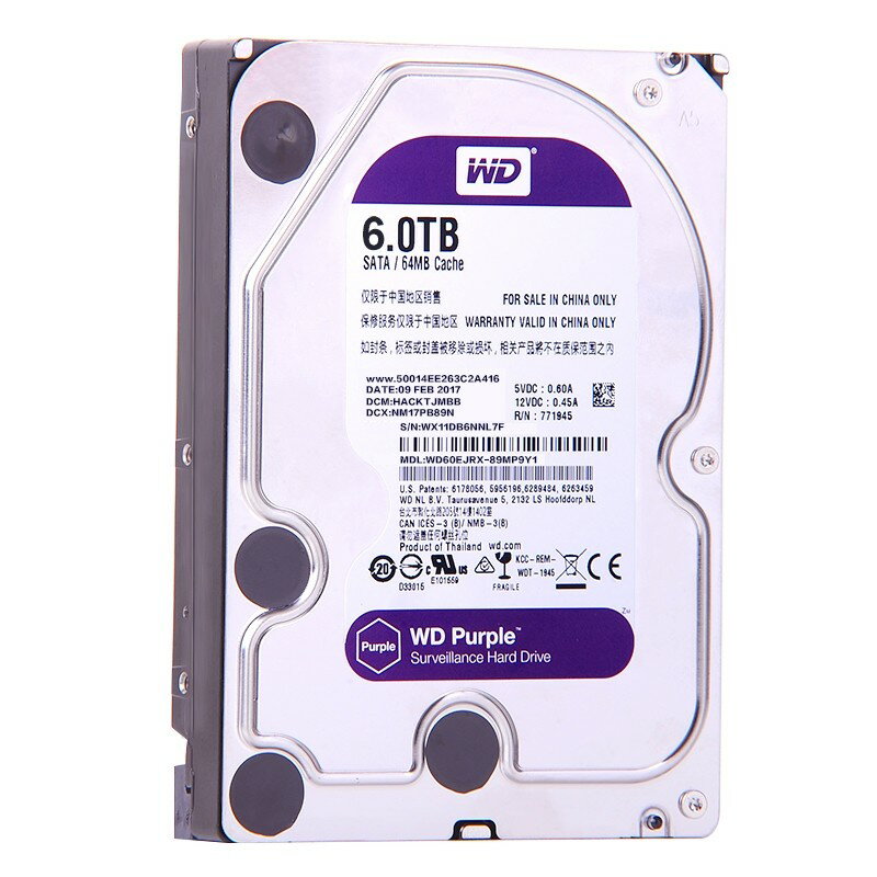 {可打統編 保固一年}WD/西部數據 WD60PURX 6TB機械硬盤 6t海康大華專用監控硬盤6000g | 365購物街 | 樂天市場 ...