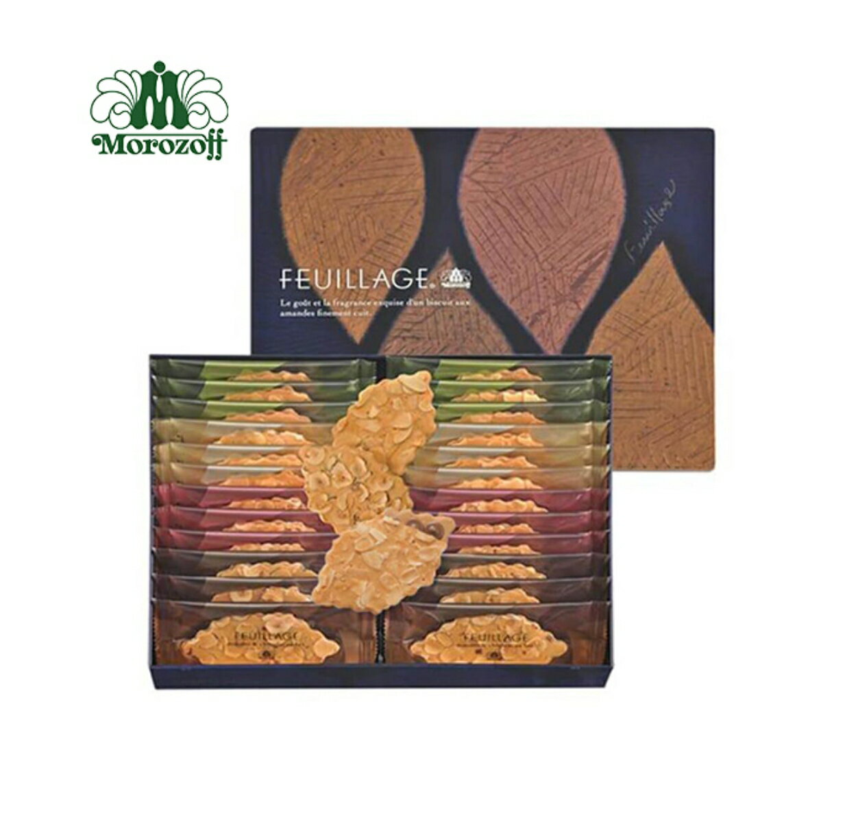 【預購】銀座 morozoff 法雅吉® 系列 葉子餅乾 杏仁片 榛子巧克力 堅果脆片 禮盒 有提袋 | 舔手指日本小舖 | 樂天市場Rakuten