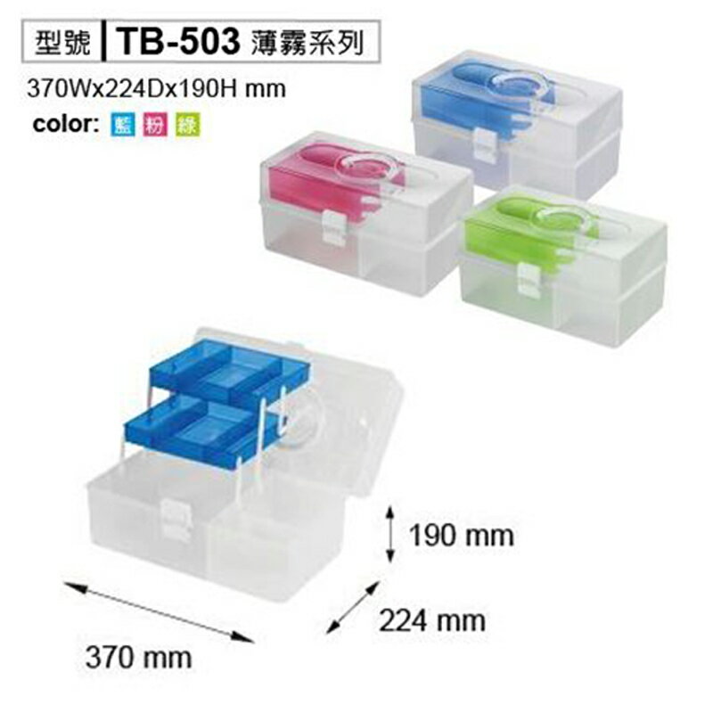 【台灣製】樹德 TB-503 薄霧系列手提箱 置物箱 零件 工具文具 收納箱 文件箱 文件零件盒 小物收納盒 手提盒 | 中聯百貨直營店 | 樂天市場Rakuten