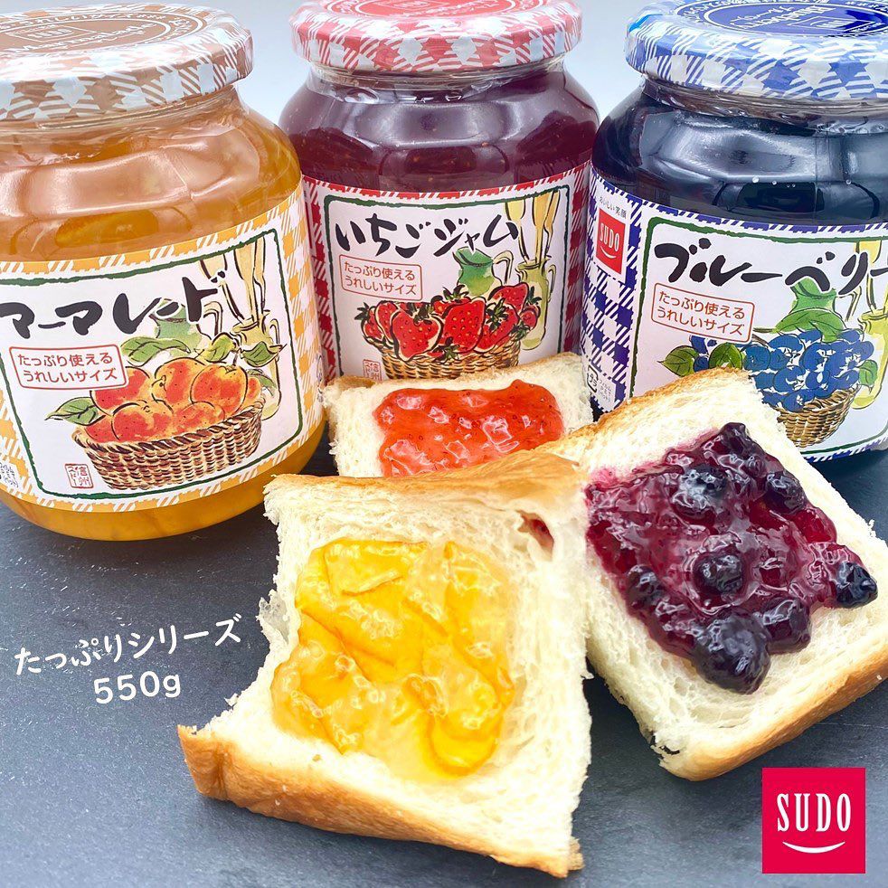 【江戶物語】 SUDO 大容量 抹醬 草莓/藍莓/柑橘風味 果醬 550g 玻璃瓶裝 吐司麵包抹醬 日本原裝 日本進口 | 江戶物語直營店 | 樂天市場Rakuten