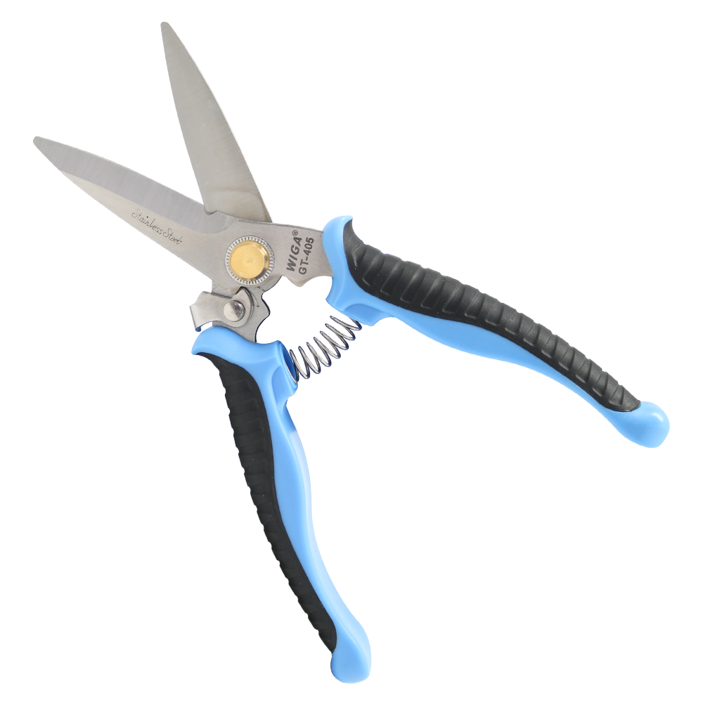 WIGA 威力鋼 GT-405 8吋 工業級膠柄不鏽鋼剪刀 [芽剪, 附彈簧] | 威力鋼工具旗艦店直營店 | 樂天市場Rakuten