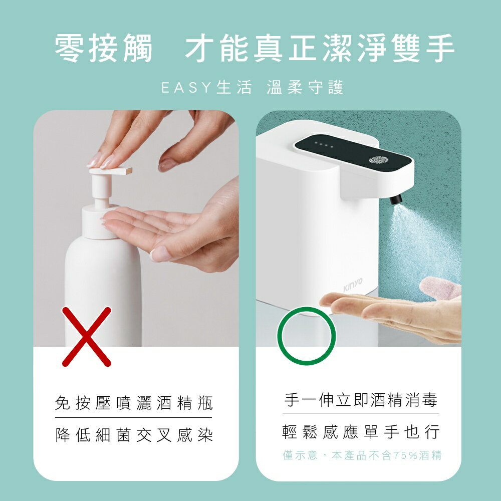 【KINYO】自動感應式酒精噴霧機 (KFD) 4段調量 水霧式噴灑 USB便利充電 | 防疫 原廠保固 | KINYO 官方旗艦店 | 樂天市場Rakuten
