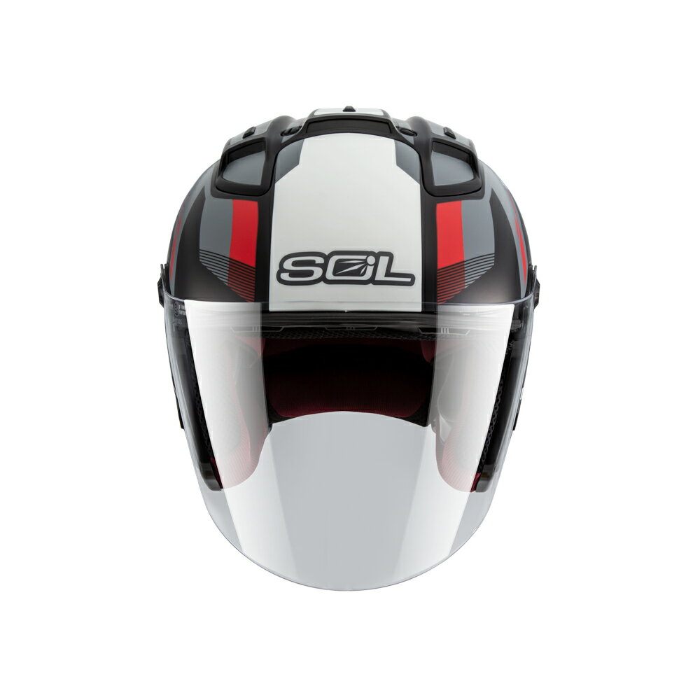 【SOL Helmets】27S開放式安全帽 (星艦_消光黑/灰紅) ｜ SOL安全帽官方商城 | SOL Helmets | 樂天市場Rakuten