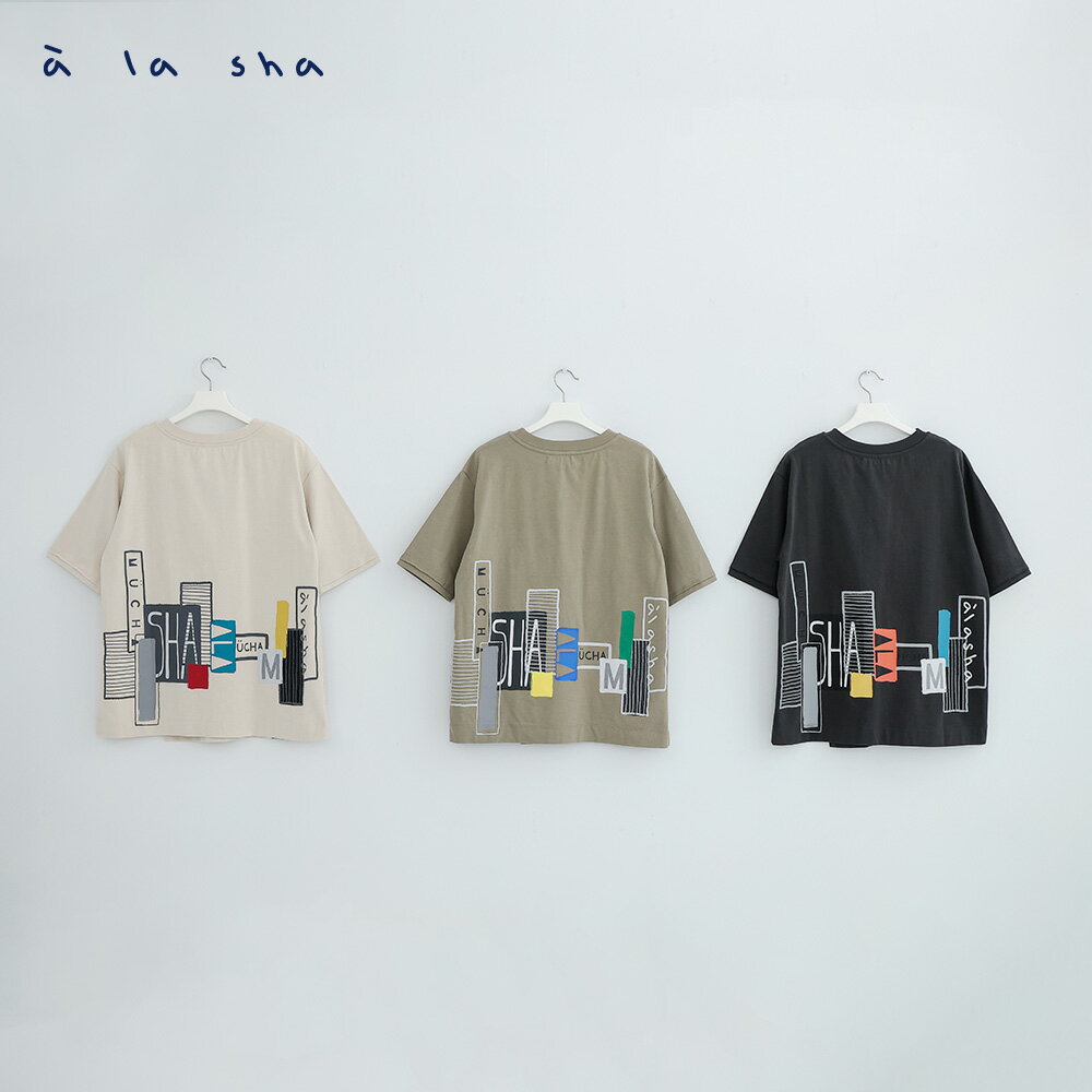 a la sha LOGO彩色幾何印花長版T | a la sha直營店 | 樂天市場Rakuten