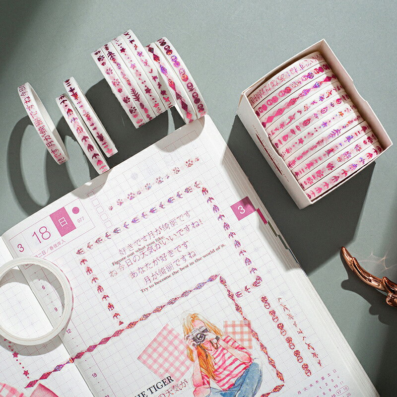 AGUGU燙金極細盒裝和紙膠帶(10卷裝) 貼紙 手帳 紙膠帶 和紙【BlueCat】【JC4242】 | BLUECAT直營店 | 樂天市場 ...