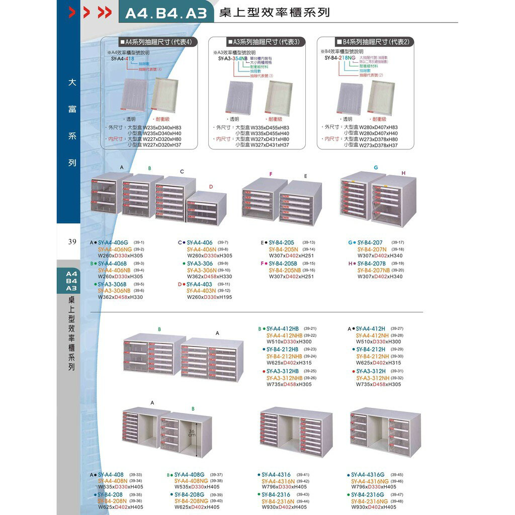 分層好整理 SY-B4-TU-236 B4加深型效率櫃 文件櫃 資料櫃 整理盒 抽屜收納櫃【大富】 | 必購佳直營店 | 樂天市場Rakuten