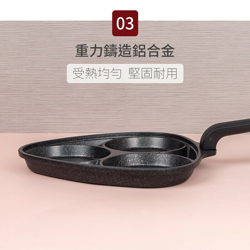 【領券滿額折100】【韓國LaCena】IH大理石重力鑄造煎蛋鍋-3孔(電磁爐可用) | 76尚宏直營店 | 樂天市場Rakuten