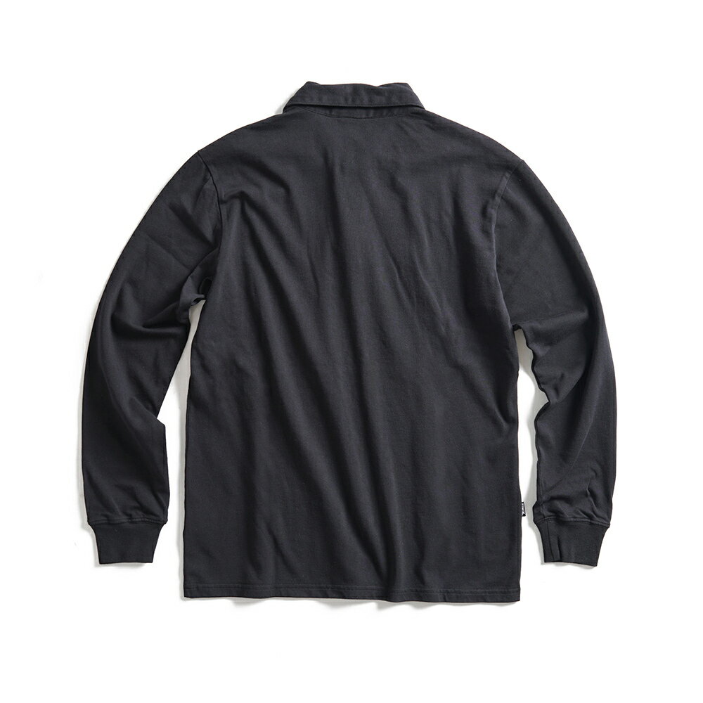 EDWIN EDGE 經典W印花長袖POLO衫-男款 黑色 | EDWIN官方旗艦店直營店 | 樂天市場Rakuten