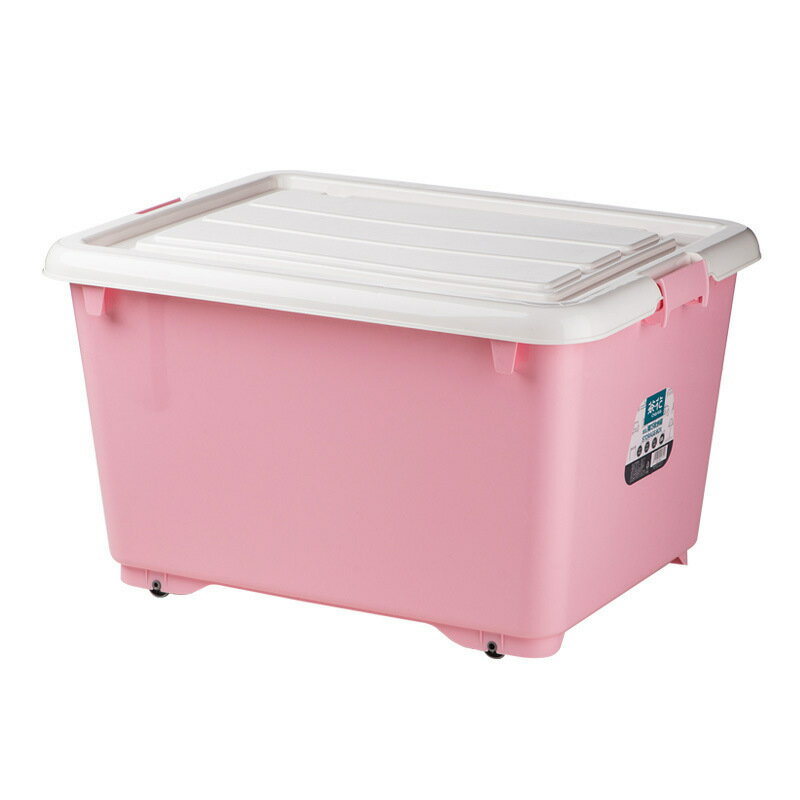限時下殺 收納箱 收納筐 收納籃 茶花2839-80L精巧收納箱 包郵加厚帶蓋帶輪整理收納箱 塑料儲物箱 八折下殺wy16 | 曲線美QXM居家 | 樂天市場Rakuten