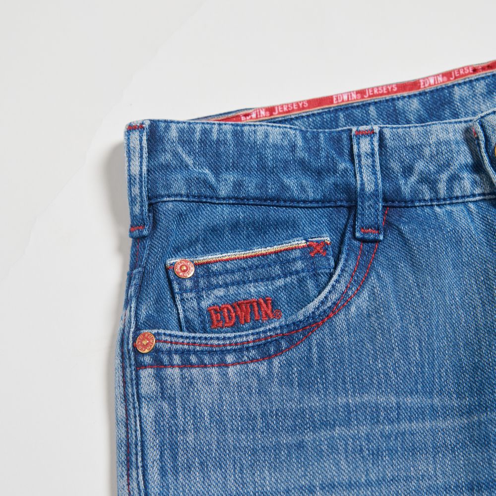 EDWIN 東京紅360°迦績棉彈小直筒牛仔褲-女款 拔洗藍 | EDWIN官方旗艦店直營店 | 樂天市場Rakuten