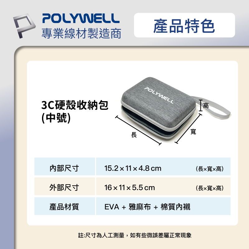 POLYWELL 3C硬殼配件包 (中號) 2024新款 旅行收納包 適合上班 出差 旅遊 隨身收納 寶利威爾 台灣現貨【全館299免運＋領券再折】 | POLYWELL 寶利威爾官方旗艦店 ...