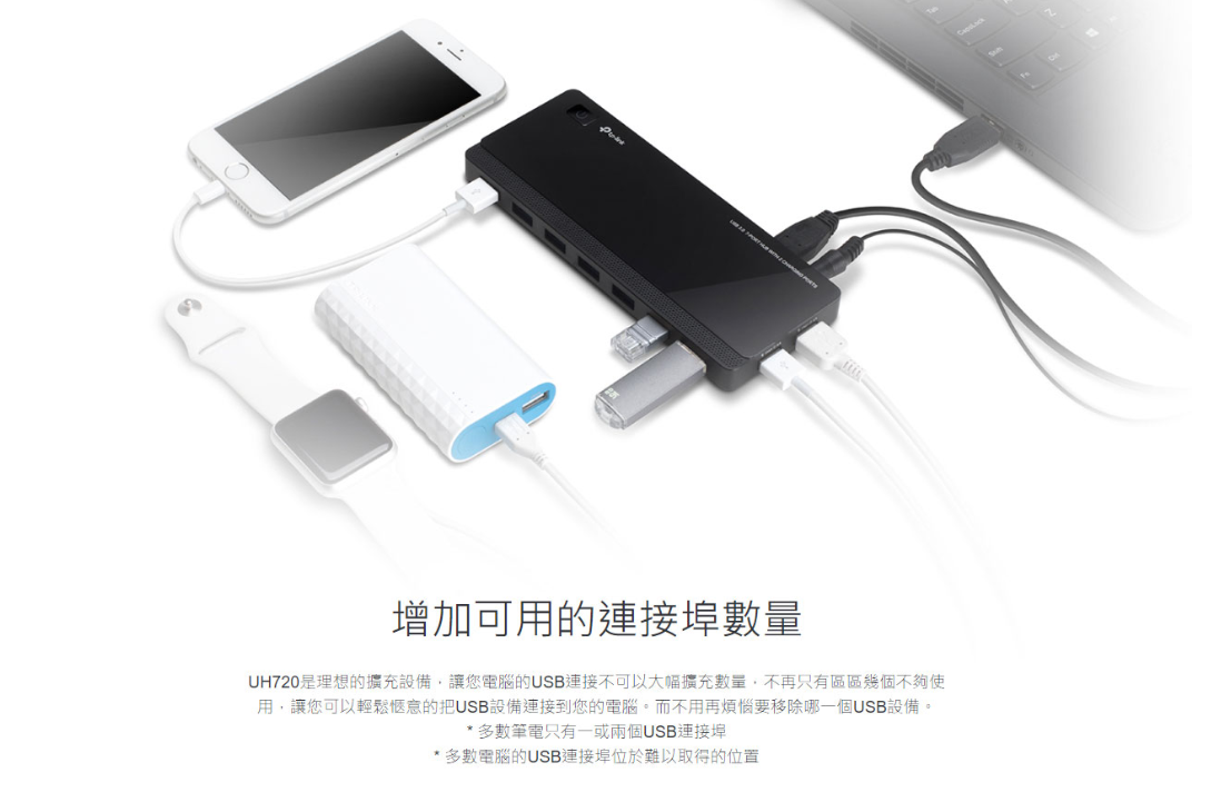TP-Link UH720 USB 3.0 7埠集線器 (含2充電埠) | 富田資訊 | 樂天市場Rakuten