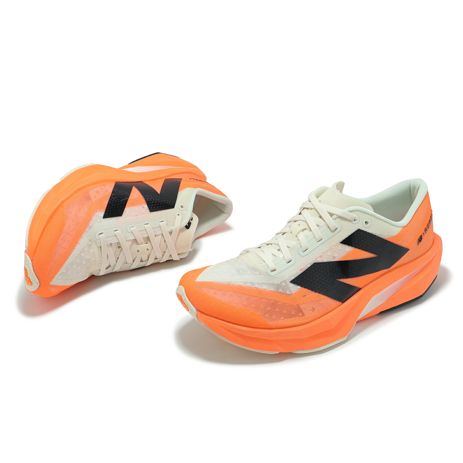 New Balance NB 競速跑鞋 FuelCell Rebel V4 2E 男鞋 寬楦 橘黑 輕量 緩衝 回彈 運動鞋 NB ...