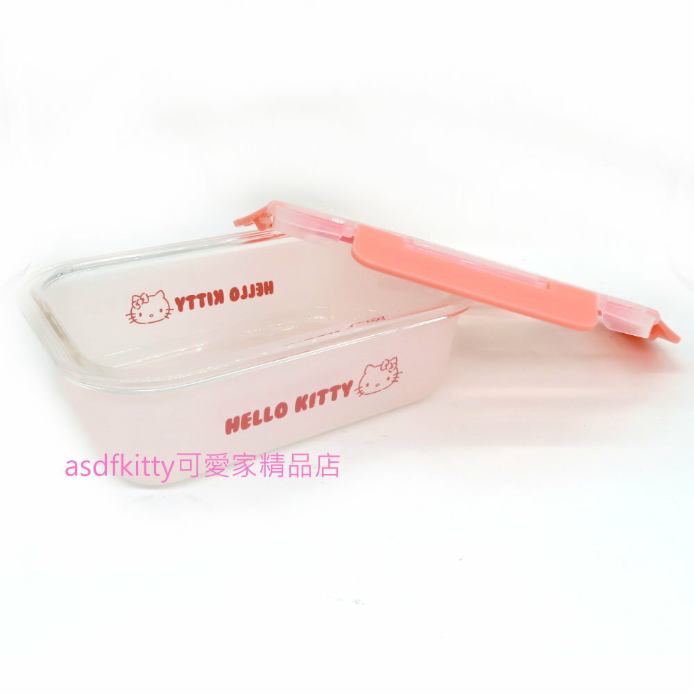 asdfkitty*KITTY樂扣型玻璃保鮮盒/便當盒/餐盒-640ML-外層矽膠塗層.防滑耐衝擊-香港正版商品 | asdfkitty可愛家精品店直營店 | 樂天市場Rakuten