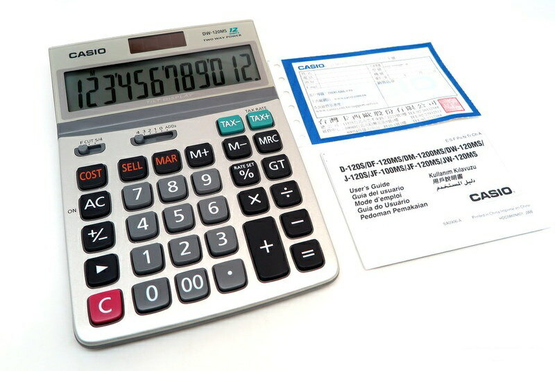 CASIO DW-120MS 桌上型計算機 (可掀式面板) (12位) | 聯盟文具直營店 | 樂天市場Rakuten