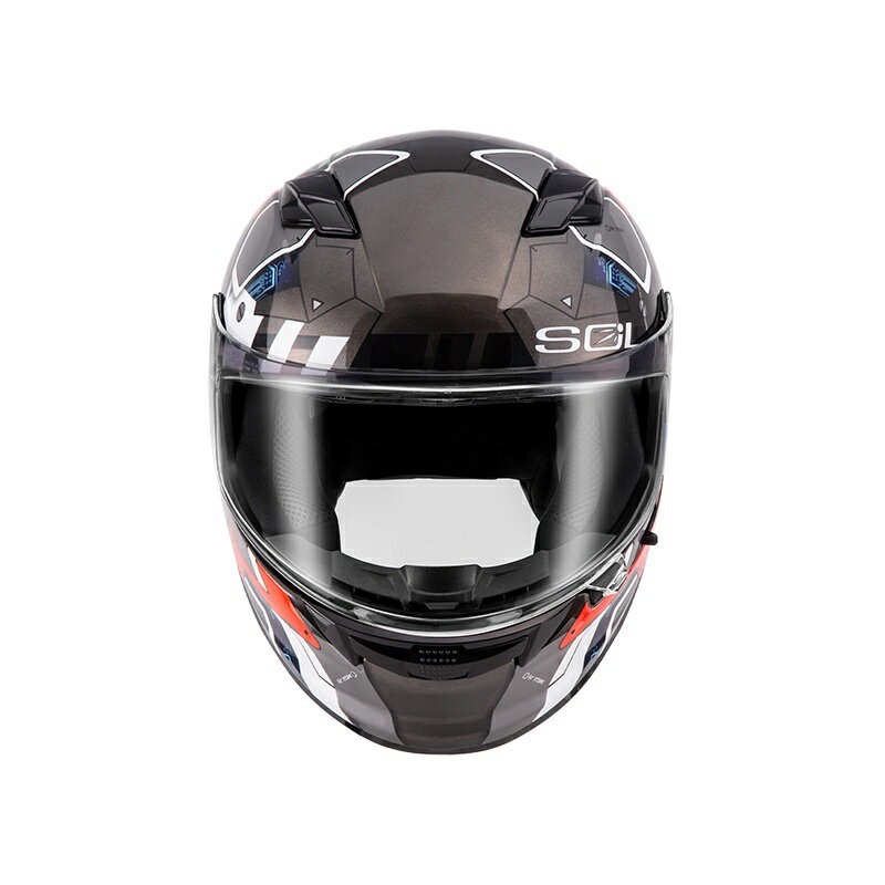 【SOL Helmets】SF-6全罩式安全帽 (機動裝甲_鐵灰/紅) ｜ SOL安全帽官方商城 | SOL Helmets | 樂天市場Rakuten