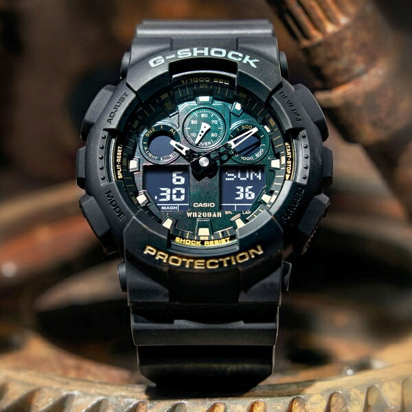 CASIO 卡西歐 G-SHOCK 鏽鐵意象手錶 耐衝擊構造 雙顯 GA-100RC-1A 51.2mm｜樂天領券現折★全館特惠中★指定刷卡 ...