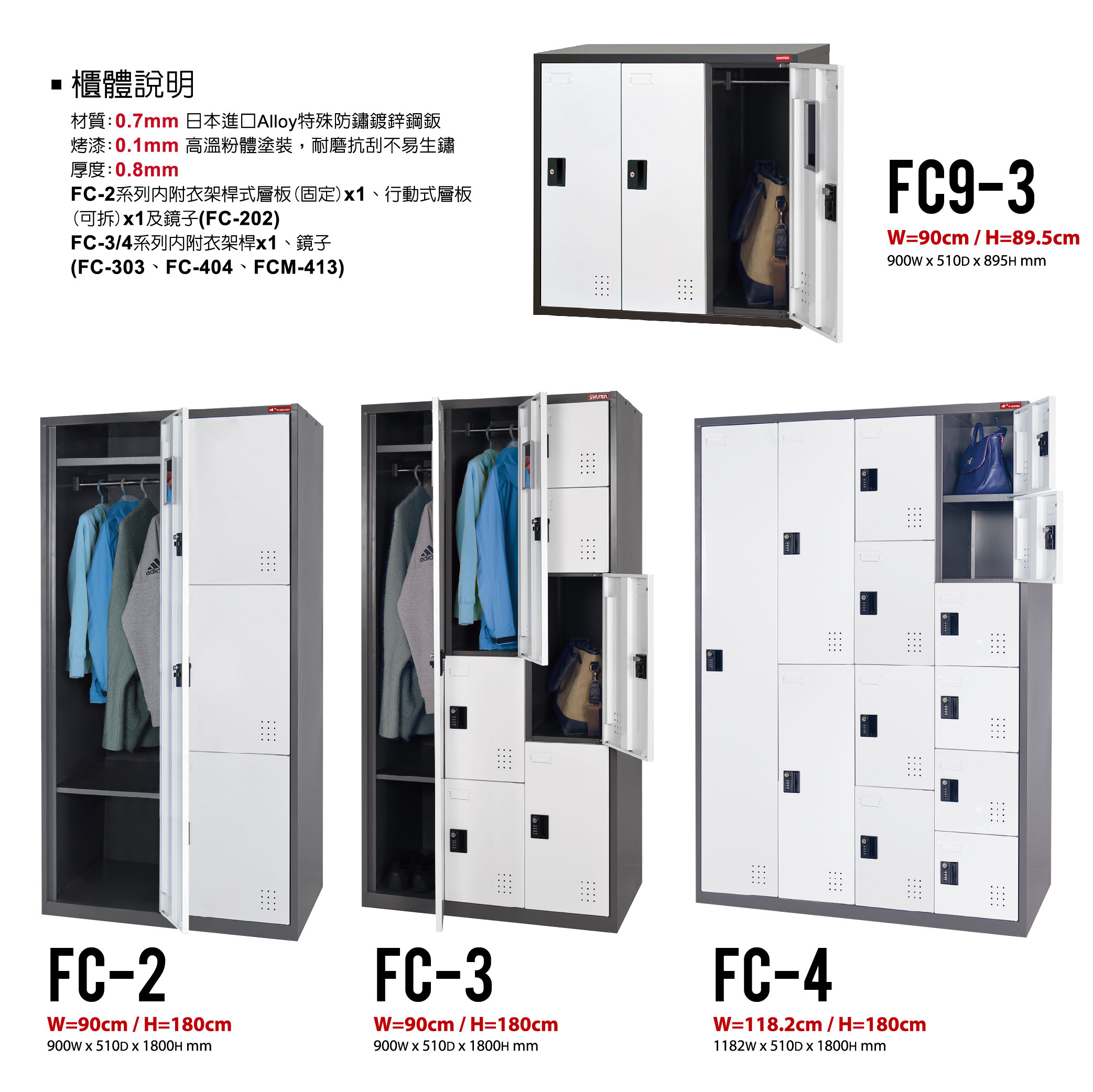 【樹德】多功能鑰匙鎖置物櫃 FC9 309K 管理櫃 收納櫃 更衣櫃 鞋櫃 | 勇氣盒子 生活精選直營店 | 樂天市場Rakuten