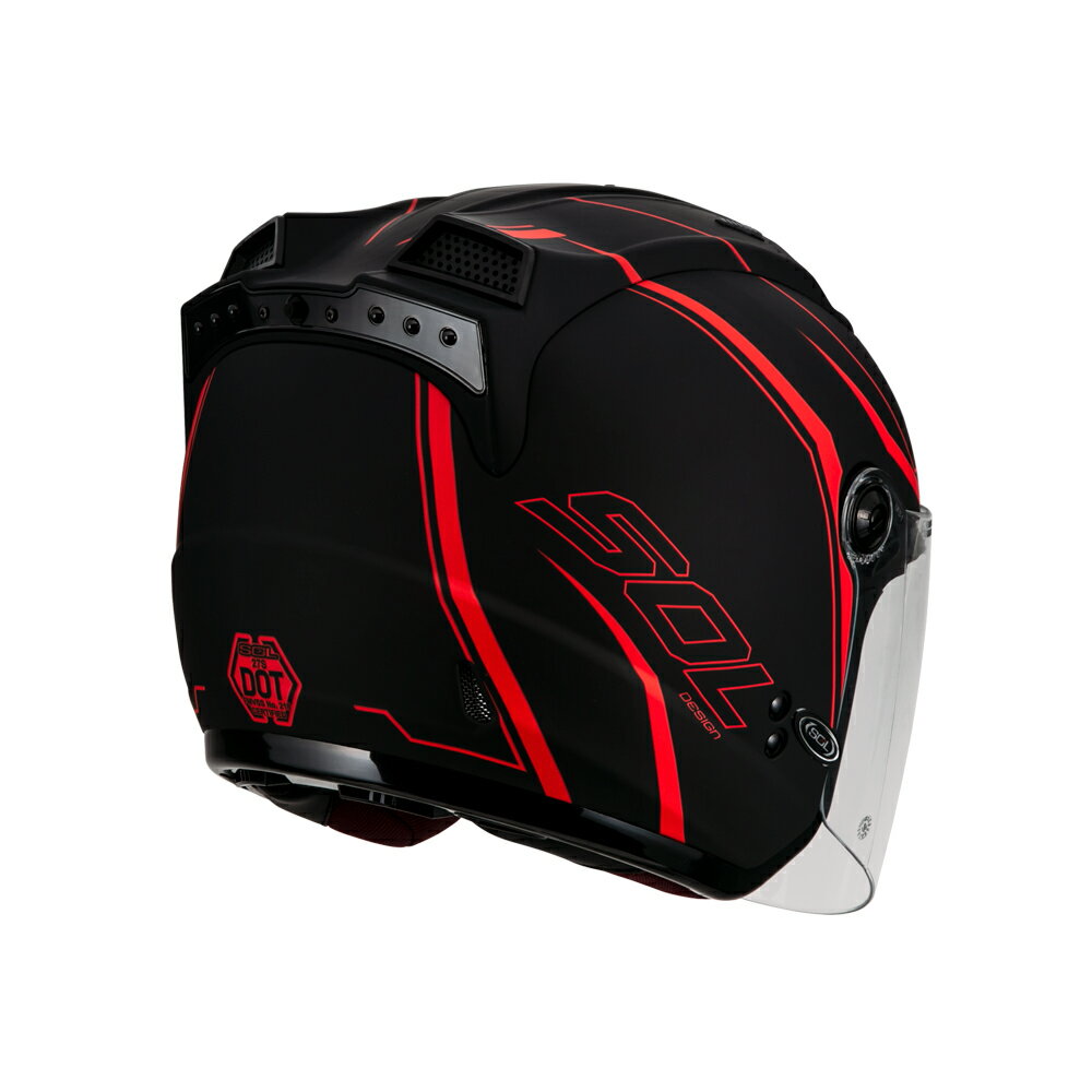 【SOL Helmets】27S開放式安全帽 (天際_消光黑/紅) ｜ SOL安全帽官方商城 | SOL Helmets | 樂天市場Rakuten