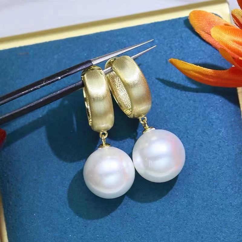 DIY珍珠配件 S925純銀耳釘空托 拉絲款銀飾耳環托 配9-15mm圓巴異 | 協貿國際日用品生活14館 | 樂天市場Rakuten