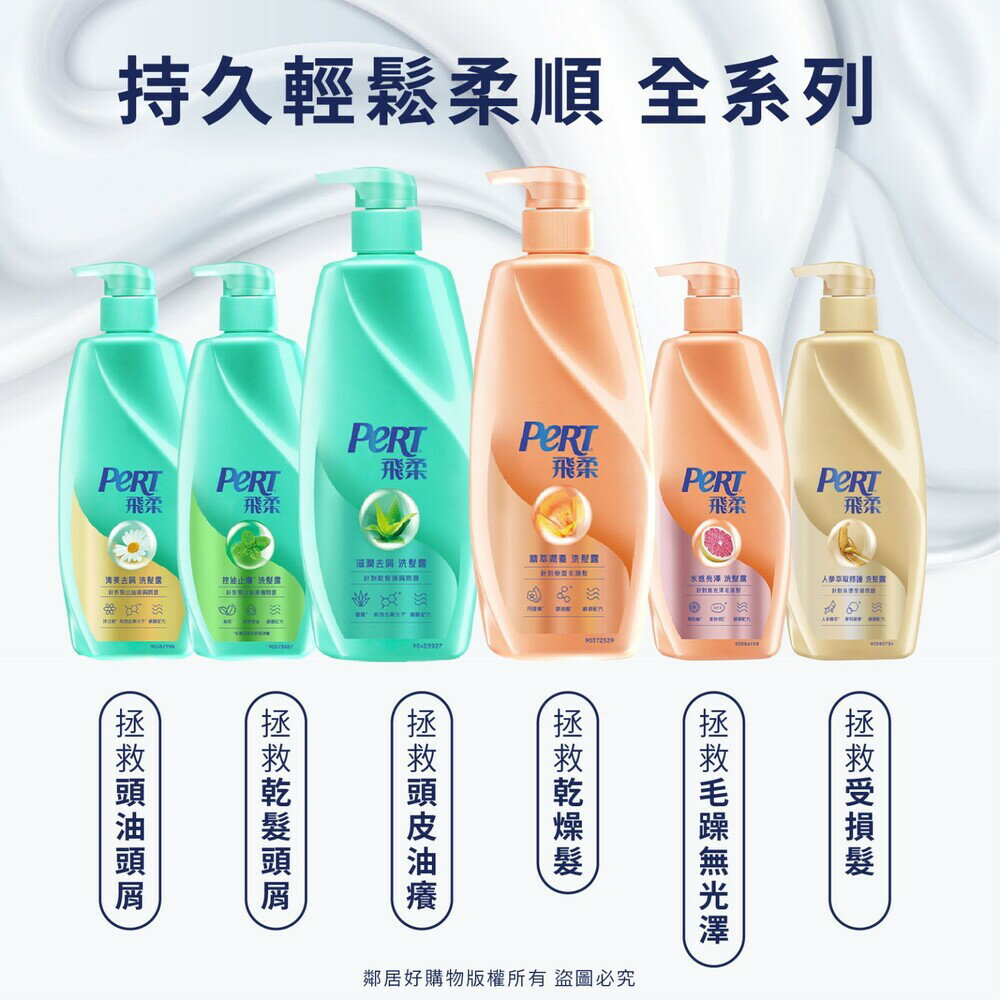 【PeRT飛柔】洗/潤髮750g-(控油去屑/蓬鬆去屑/滋潤去屑/潤澤滋養/亮澤修護) | 鄰居好購物Holingo | 樂天市場Rakuten