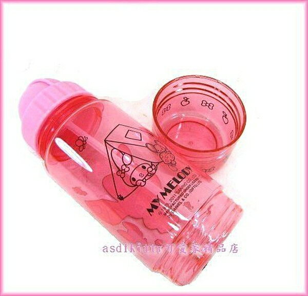 asdfkitty*美樂蒂露營吸管水壺350ML-防漏水瓶蓋-香港正版 | asdfkitty可愛家精品店直營店 | 樂天市場Rakuten