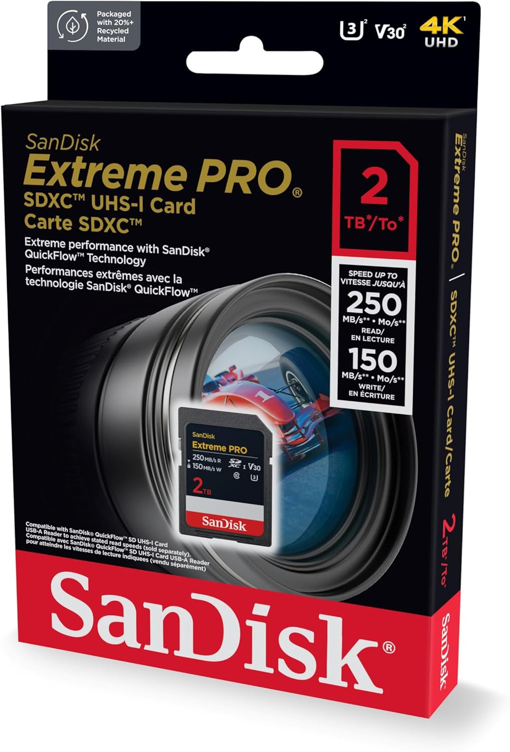SanDisk 2TB 2T SD【250MB/s Extreme Pro】SDSDXXY-2T00 4K U3 A2 V30 相機記憶卡 ...
