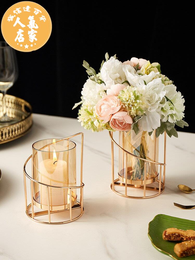 燭臺 浪漫燭臺擺件客廳餐桌歐式奢華高檔鐵藝蠟燭裝飾燭光晚餐道具 | 樂購優品百貨 | 樂天市場Rakuten