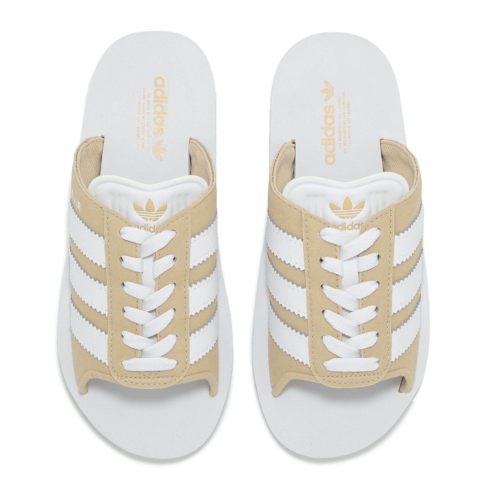 adidas 拖鞋 Gazelle Beach W 女鞋 杏色 白 休閒鞋 三葉草 愛迪達 JQ7422 | ACS跨運動 | 樂天市場Rakuten
