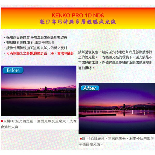 【eYe攝影】日本 Kenko PRO1D ND8(W) 52mm MRC 減光鏡 減三格 薄框 多層膜 公司貨 B+W Hoya 18-55 50mm 40mm GF6 A6000 微單眼 ...
