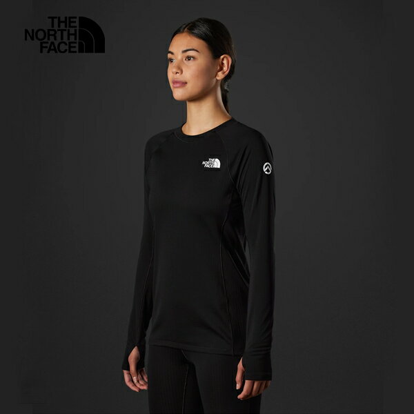 美國[The North Face]W SUMMIT PRO 120 CREW TOP / 女款圓領排汗快乾保暖T(黑)《長毛象休閒旅遊名店 ...