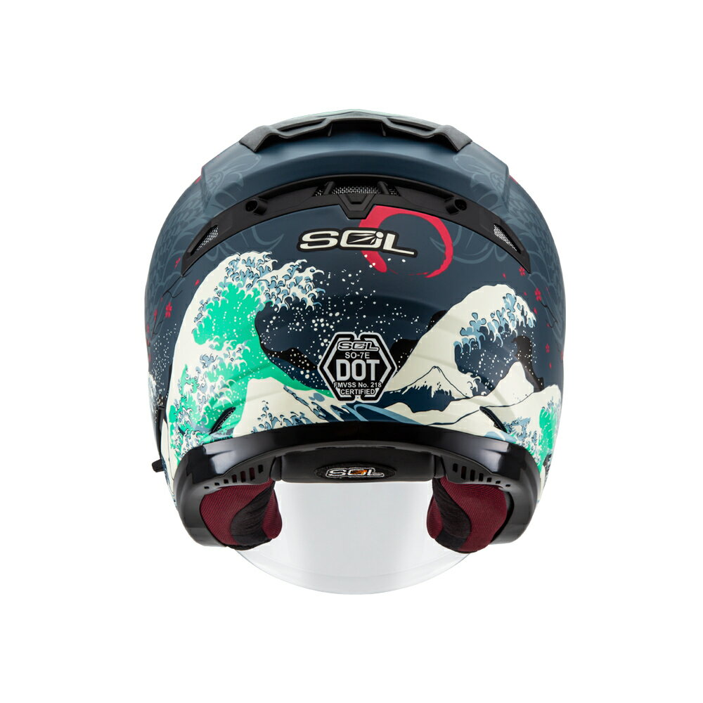 【SOL Helmets】SO-7E開放式安全帽 (浮世繪_消光藍/綠) ｜ SOL安全帽官方商城 | SOL Helmets | 樂天市場Rakuten