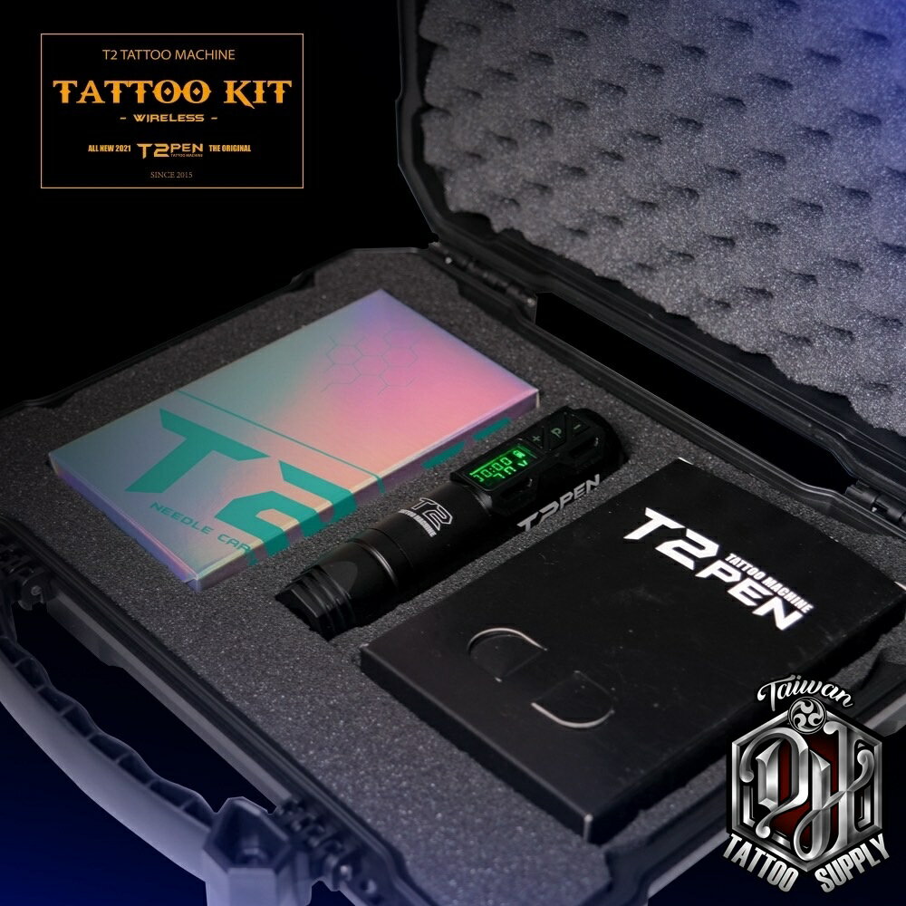 DH TATTOO SUPPLY:HOT最新的「T2-TATTOO-KIT」新手套裝 -無線筆形機新手套裝組*初階套裝 | DH專業紋身器材 ...