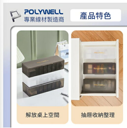 強強滾優選~ POLYWELL 3C線材7格收納盒 PP塑膠材質 卡扣上蓋 充電線 充電器小零件收納台灣現貨 | 強強滾生活 | 樂天市場Rakuten