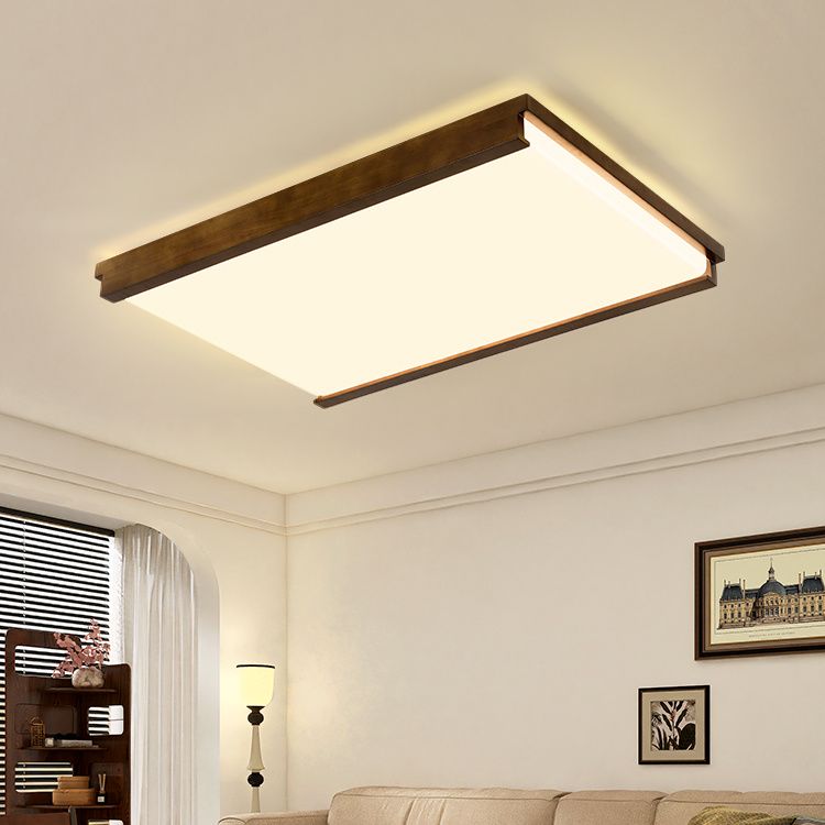 原木臥室吸頂燈北歐簡約實木客廳led燈日式創意超薄長方形房間燈 LPS/105 免運 快速出貨 | 良品舎 | 樂天市場Rakuten