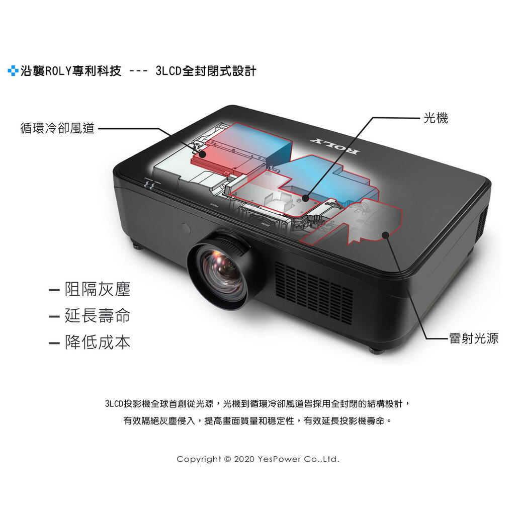 RL-6000U ROLY Roly旗艦雷射投影機 6000流明 WUXGA/1920x1200/悅適 | 悅適影音教學導覽用品 | 樂天市場 ...