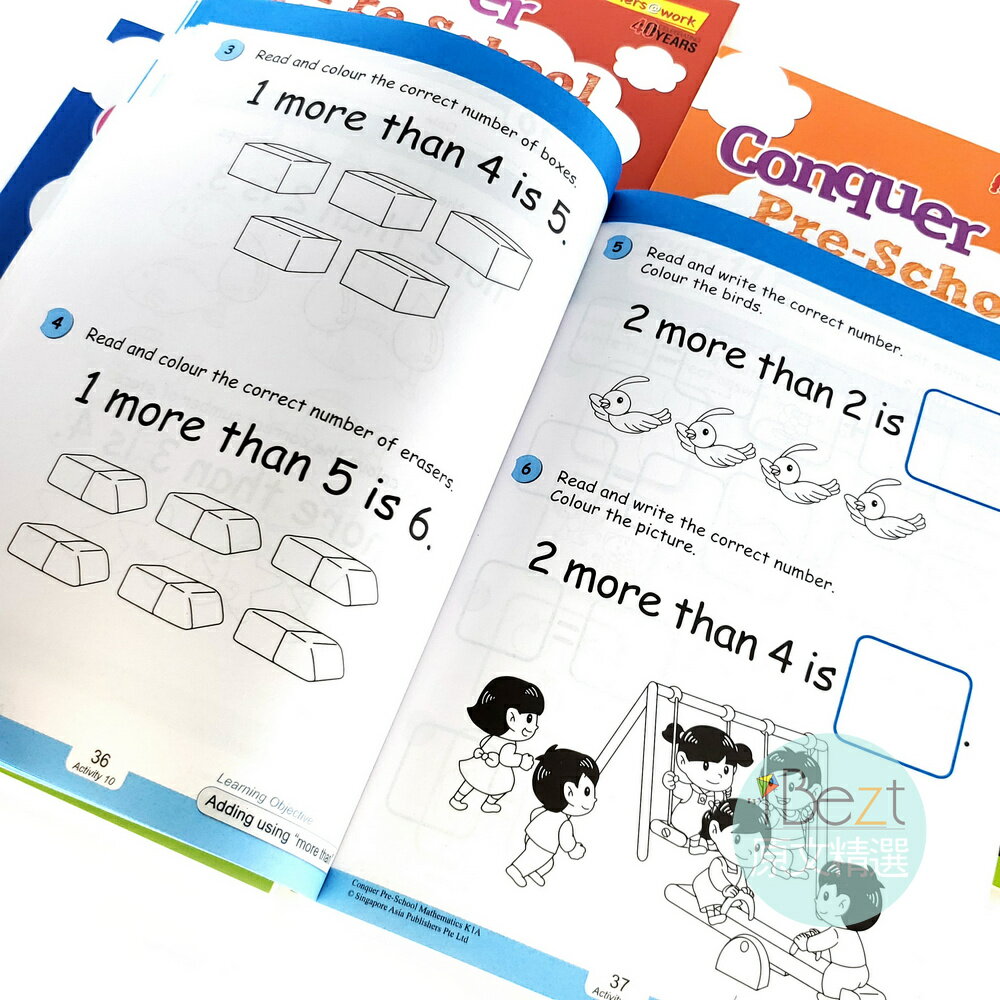 SAP Conquer Pre-School Mathematics K1／K2(四冊) | 新加坡教材 | 數學準備 | 基礎數學力 ...
