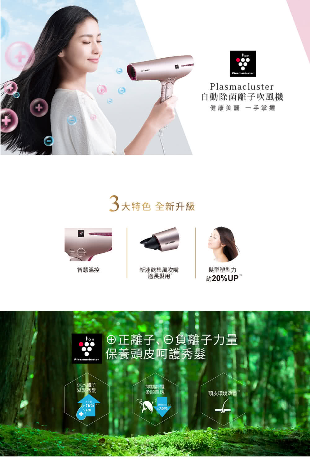 強強滾優選~【SHARP 夏普】 IB-WX1T-P雙氣流智慧吹風機送LE CREUSET橢圓烤盤 | JUMP星球 | 樂天市場Rakuten