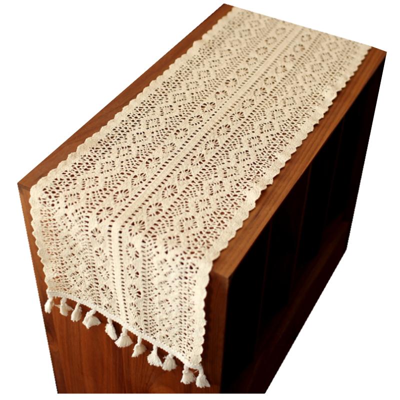 桌旗 美式鄉村唯美鏤空桌旗桌帶裝飾巾森系電視櫃茶几鞋櫃防塵拍攝道具【HZ4298】 | 好再來直營店 | 樂天市場Rakuten