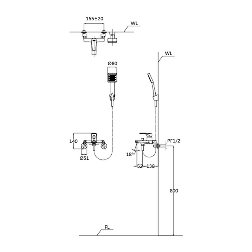 CAESAR 凱撒衛浴 S393C S393CB S393CW 沐浴龍頭組 搭配蓮蓬頭 免運【領券滿額再折千9/30止】 | INFMARC | 樂天市場Rakuten