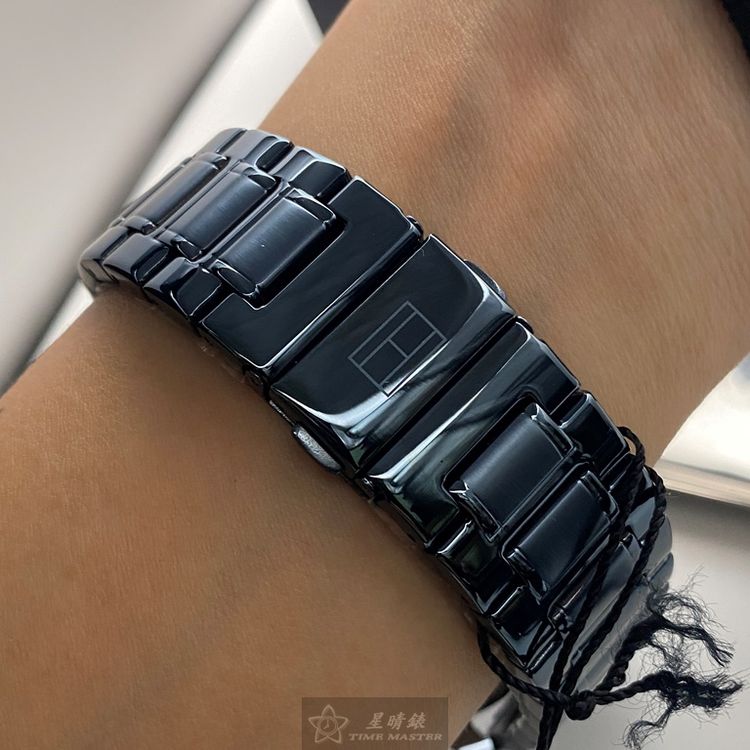 點數9%★TommyHilfiger手錶,編號TH00041,50mm寶藍圓形精鋼錶殼,黑色三眼, 中三針顯示, 運動錶面,寶藍精鋼錶帶款,大 ...