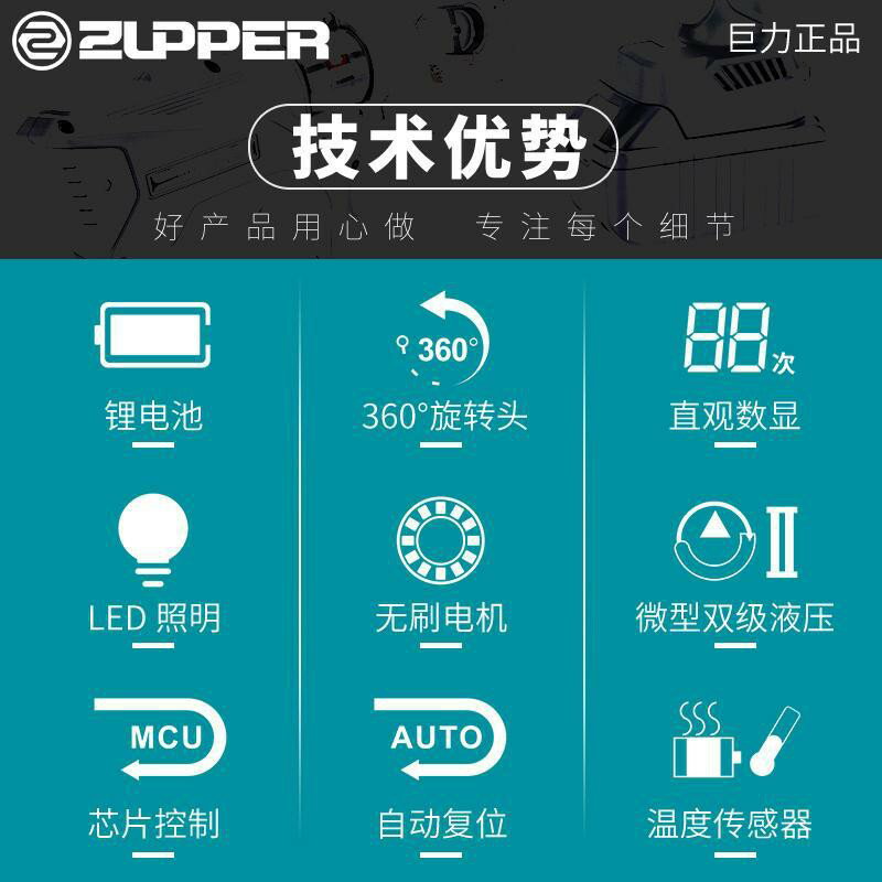 ZUPPER巨力電動液壓鉗強力EB-400充電式壓線鉗300銅鋁無刷電機 | 小山好物嚴選直營店 | 樂天市場Rakuten