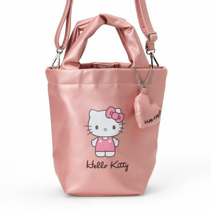【震撼精品百貨】凱蒂貓_Hello Kitty~日本SANRIO三麗鷗 KITTY皮質兩用水桶包-粉*26463 | 震撼日式精品百貨 ...