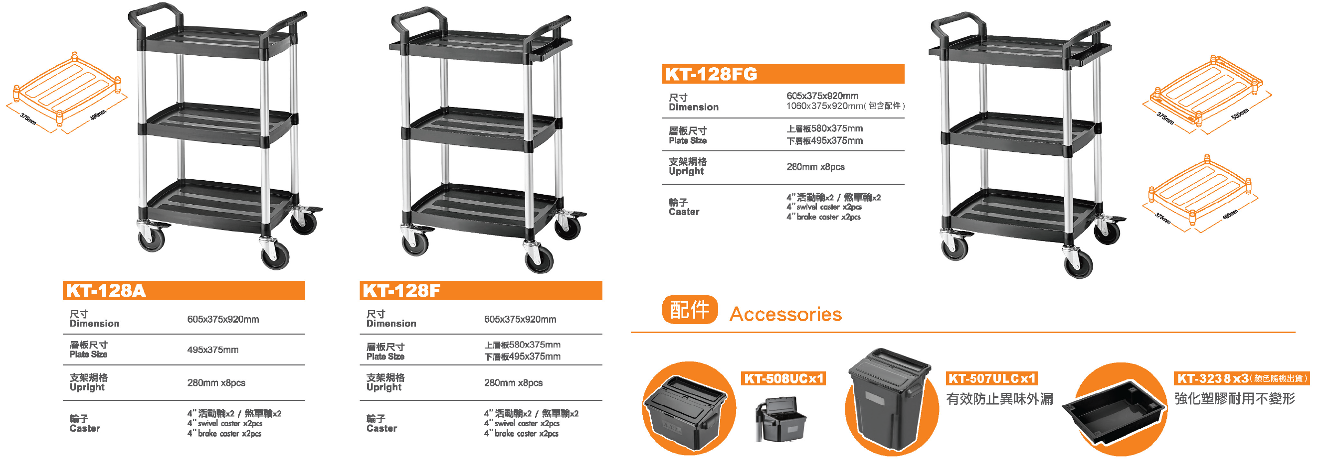 推車 ~ 康德倫 KT-909E WH-909F 多功能工作車 KTL 多功能手推推車 工具車 餐車 收納車 | OL辦公生活用品直營店 | 樂天市場Rakuten